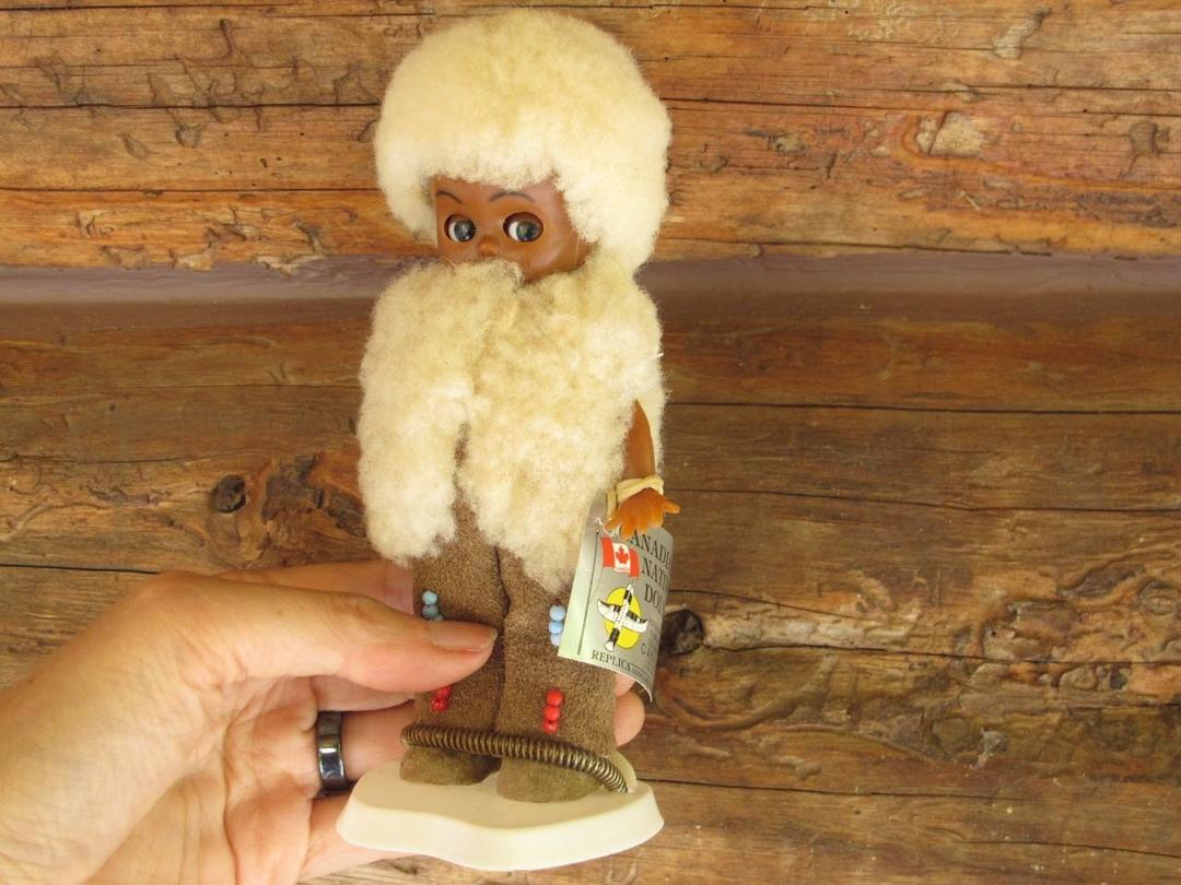 Canadian Native Doll Native American Dolls Sheepskin Traditional Dress ...