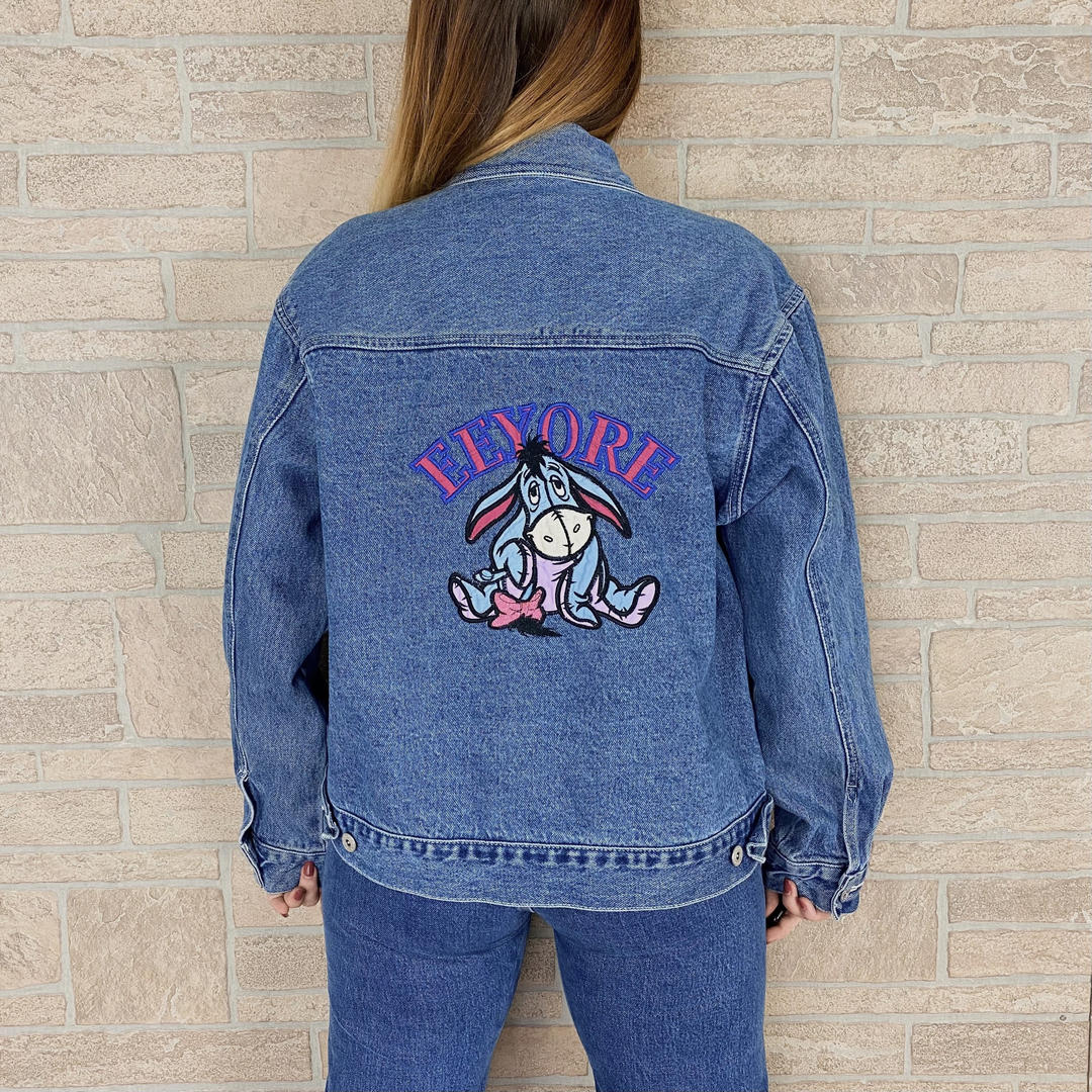 Vintage Eeyore Embroidered Denim Jacket | Noteworthy Garments | Atlanta, GA