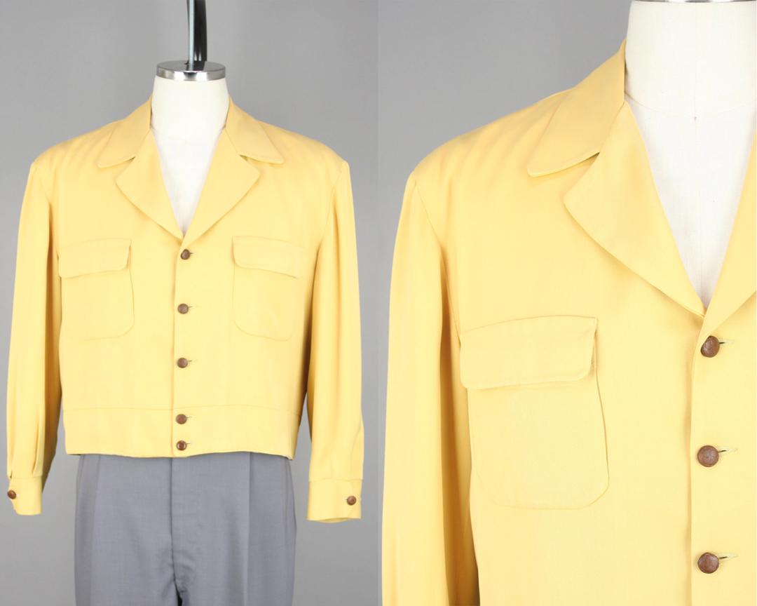 1950s Gabardine Jacket · Vintage 40s 50s Cropped Gab Jacket · Medium ...