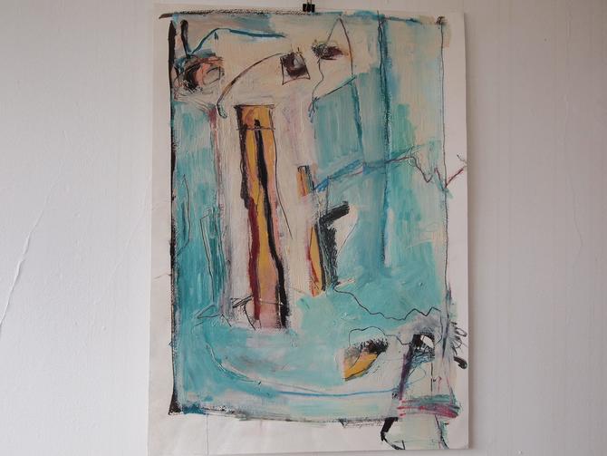 Original Abstract Expressionist Painting on Paper Acrylic Painting Art ...