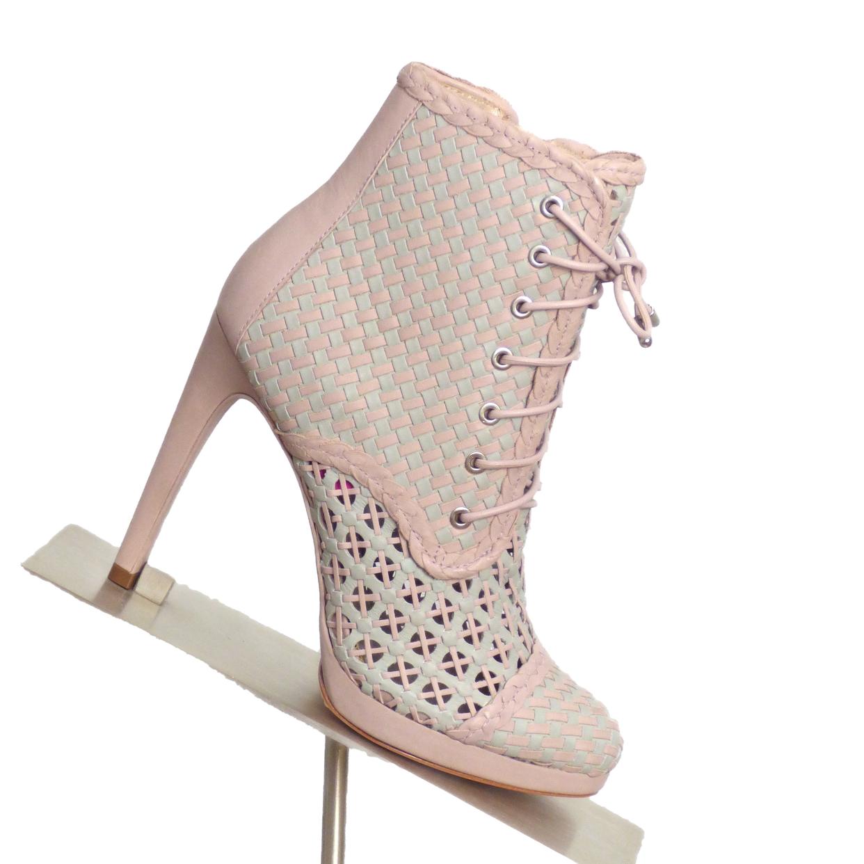 ZIMMERMAN-Woven Leather Platform Boots, Size-37 | Vintage Martini ...