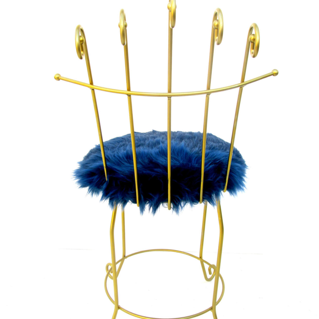 Vintage Hollywood Regency High Back Vanity Chair || Gold | Electric ...