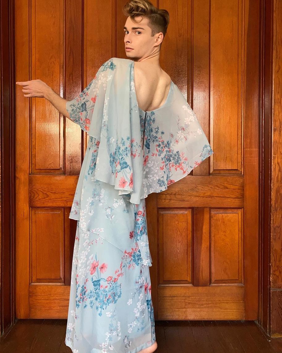 Late 70s floral ethereal maxi dress | Mantis Lady Vintage | Delaware, OH
