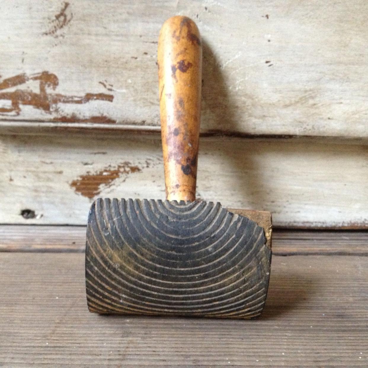 Wood Grain Staining Tool Stamp Print Block Earthy | Jan's Vintage Stuff ...