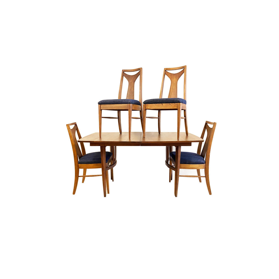 Vintage MCM Dining Set In Navy Tweed | Mint Home | Chicago, IL