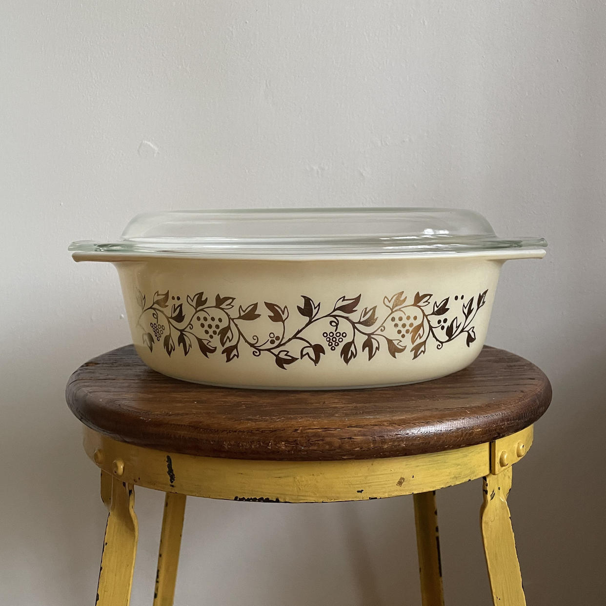 Vintage Pyrex Golden Grapes Promotional Oval Casserole Dish ...