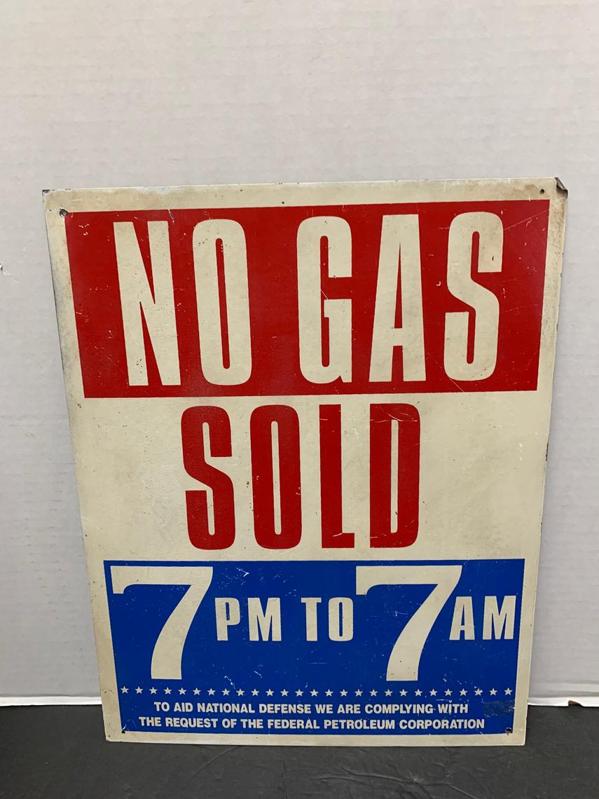 1970s Gas Shortage Sign | MOB Vintage | Kensington - Washington, DC