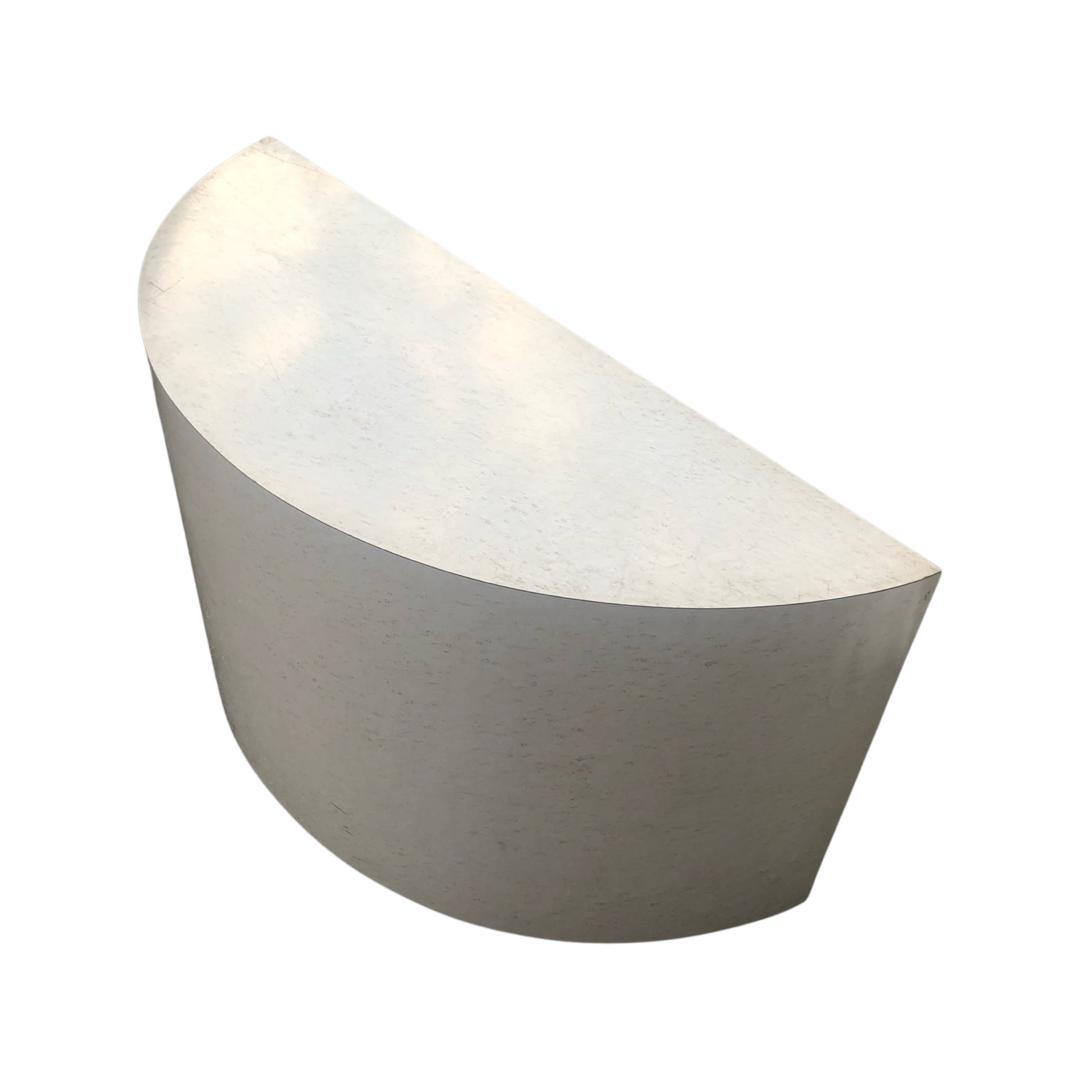 Demi Luna Shaped Formica Plinth Accent Table | Reuse America | Brooklyn, NY