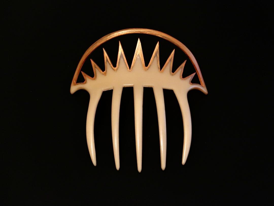 Art Deco Sunrise Hair Comb, Antique Geometric Comb, Vintage Hair | Comb ...