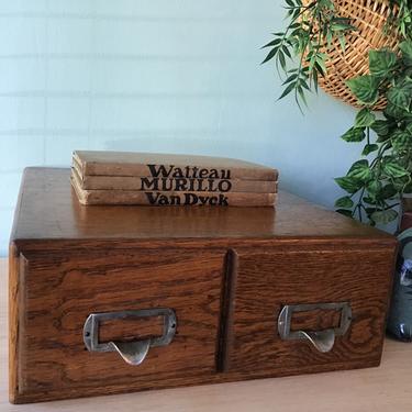 Antique 2 Drawer Oak Library Card Catalog, Excellent Condition, Dewey ...
