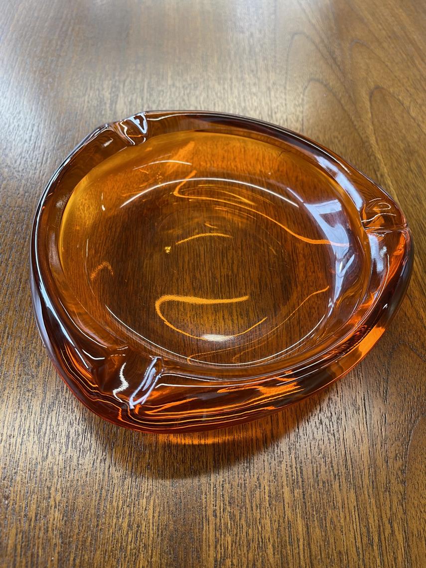 Mid Century Orange Glass Ashtray | Urban Goods | San Antonio, TX