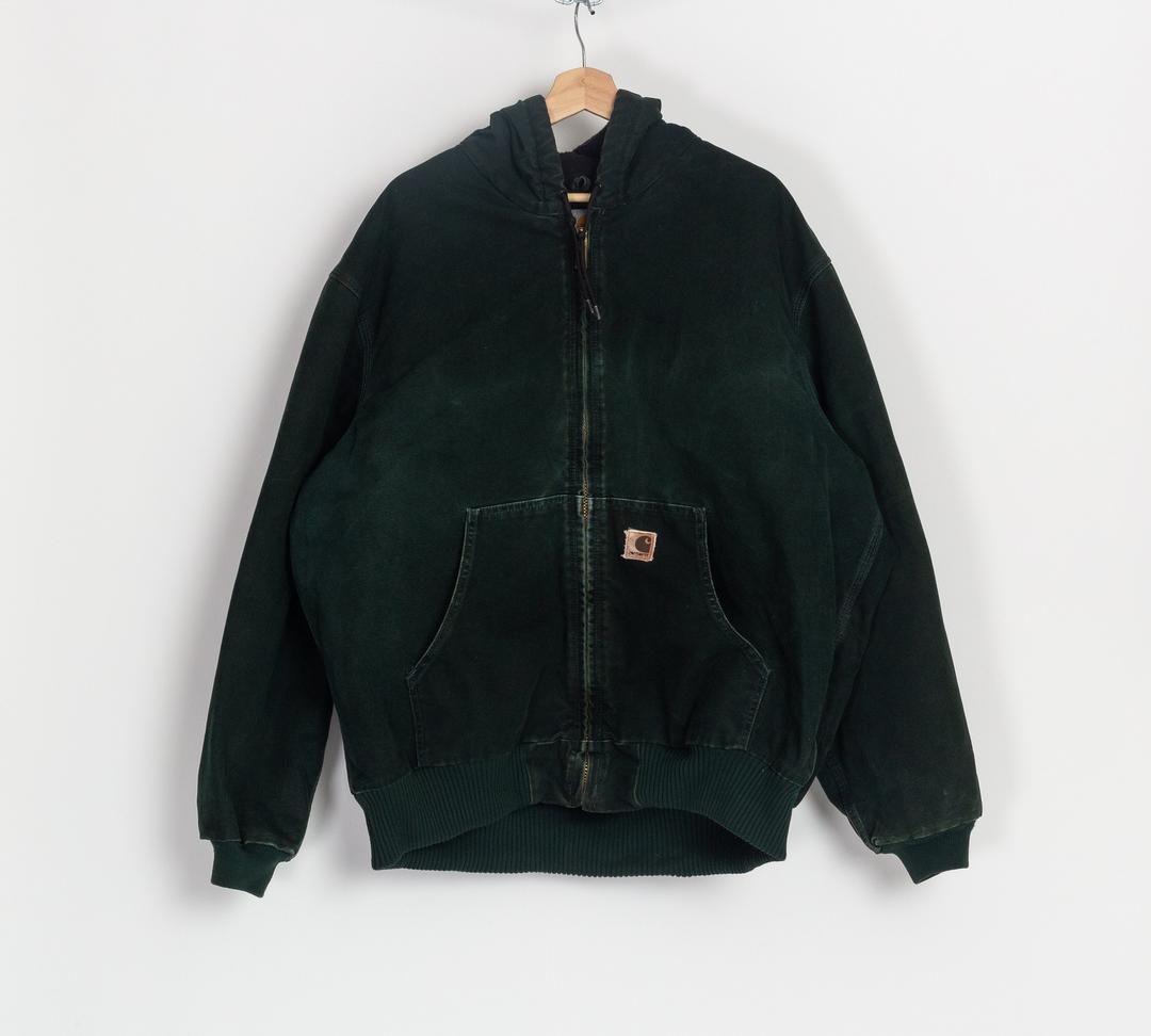 Vintage Carhartt Forest Green Hooded Jacket - Men's XL | 90s 00 ...