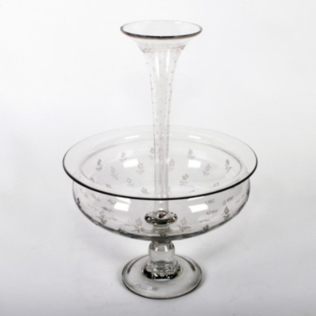 Vintage Etched Glass Centerpiece | The Golden Triangle - Chicago, IL ...