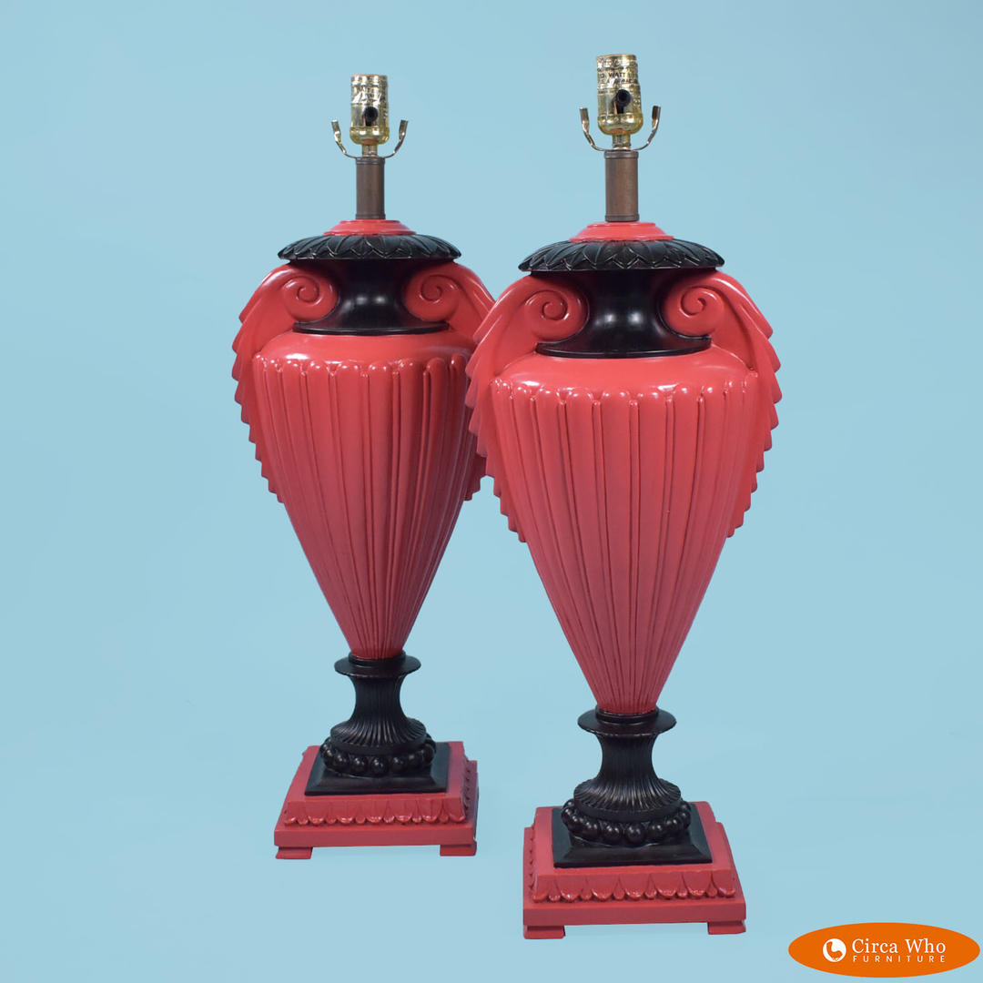 Pair of Hollywood Regency Wing Lamps | Circa Who | West Palm Beach, FL