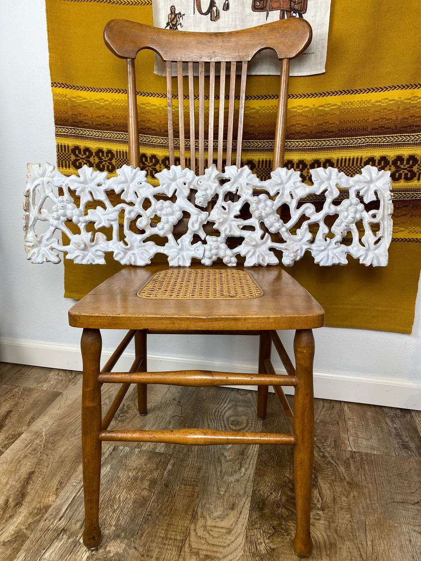 Antique White Painted Cast Iron Fireplace Screen | Desert Cactus ...