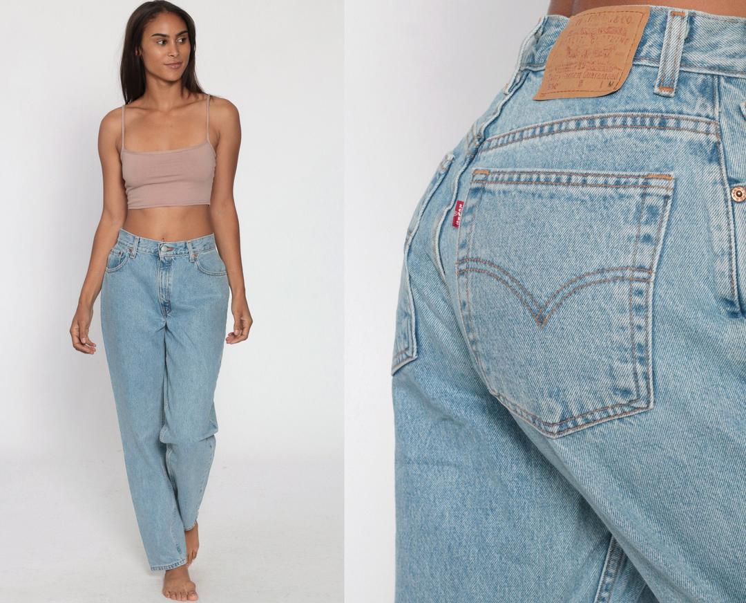 Levis Mom Jeans 80s High Waist Denim Pants Tapered High | Shop Exile ...