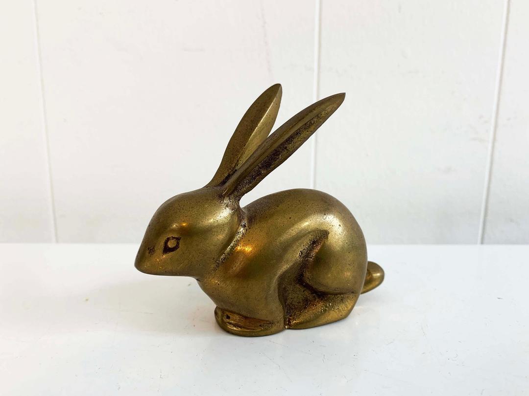 Vintage Brass Bunny Rabbit Mid-Century Hollywood Regency Home Décor ...