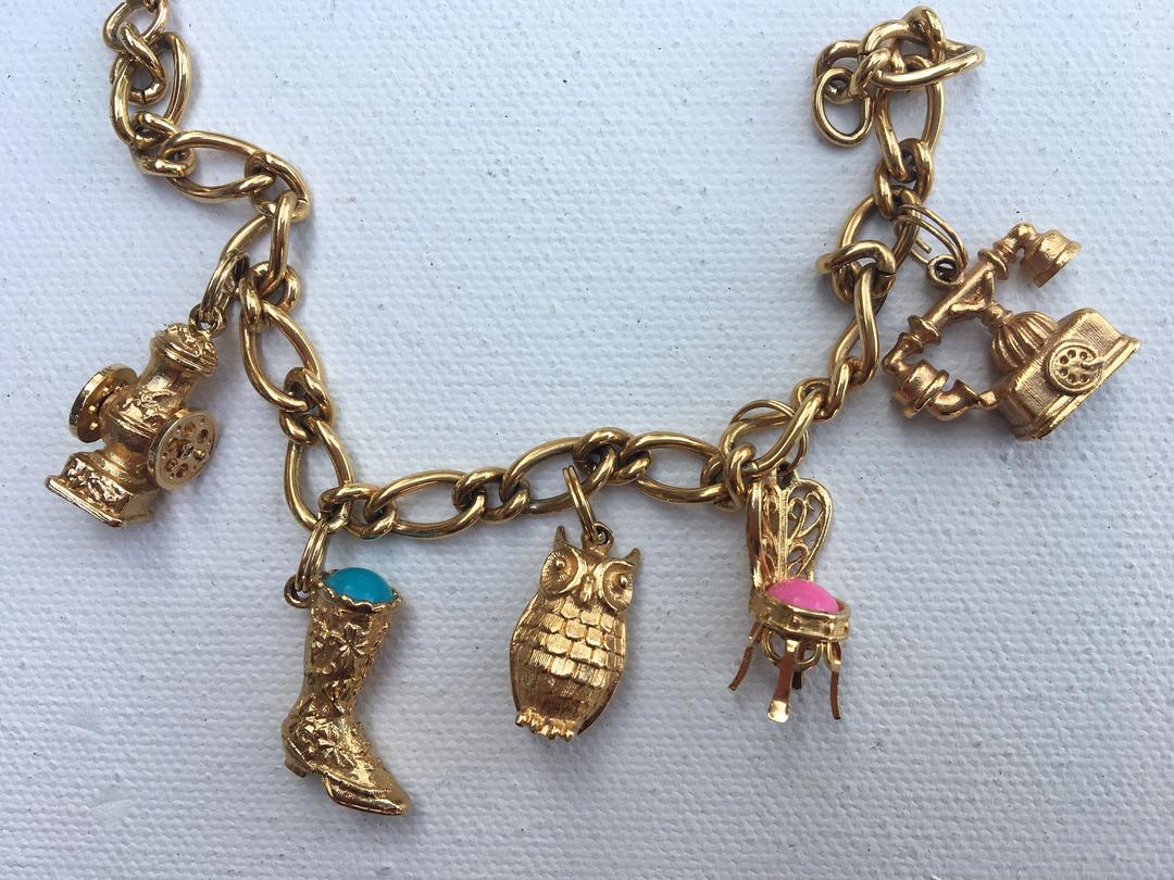 Vintage Avon Charm Bracelet, Gold Tone Charm Bracelet By Avon ...