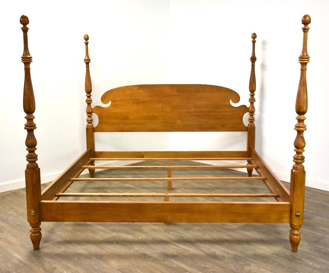 Ethan Allen Solid Maple King Bed | Mixed Modern | Nashua, NH