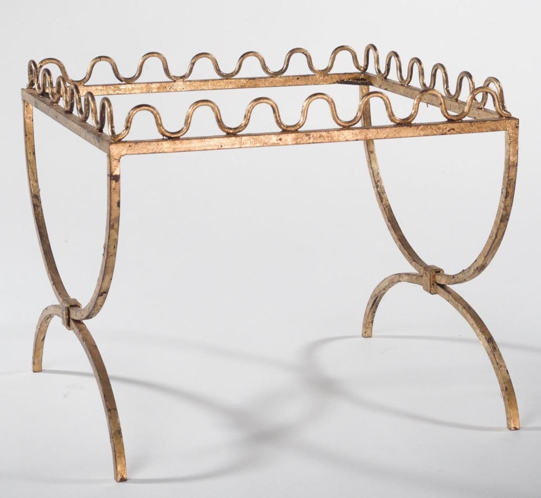 Jean Royere-style gold-leafed drinks table/bench (#1490) | Calderwood ...