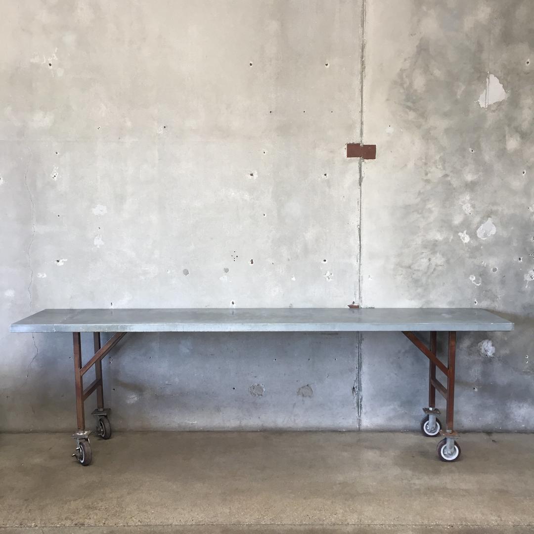 Vintage Industrial Rolling Long Table | Urban Americana | Long Beach, CA