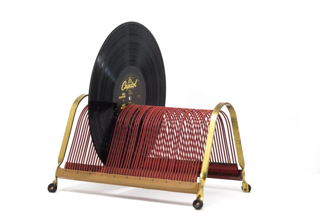 Vintage Record Holder, Retro LP Vinyl Record Display | Green Spruce ...