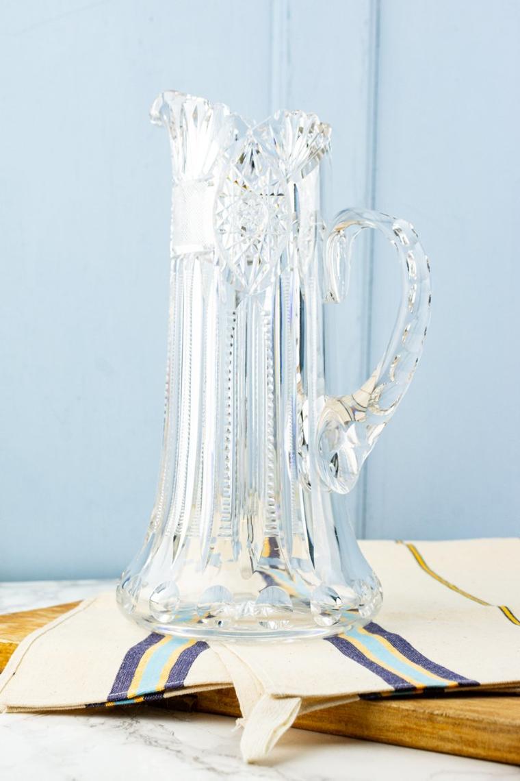 Antique Brilliant Cut Crystal Tall Water Pitcher | Posh Chicago ...