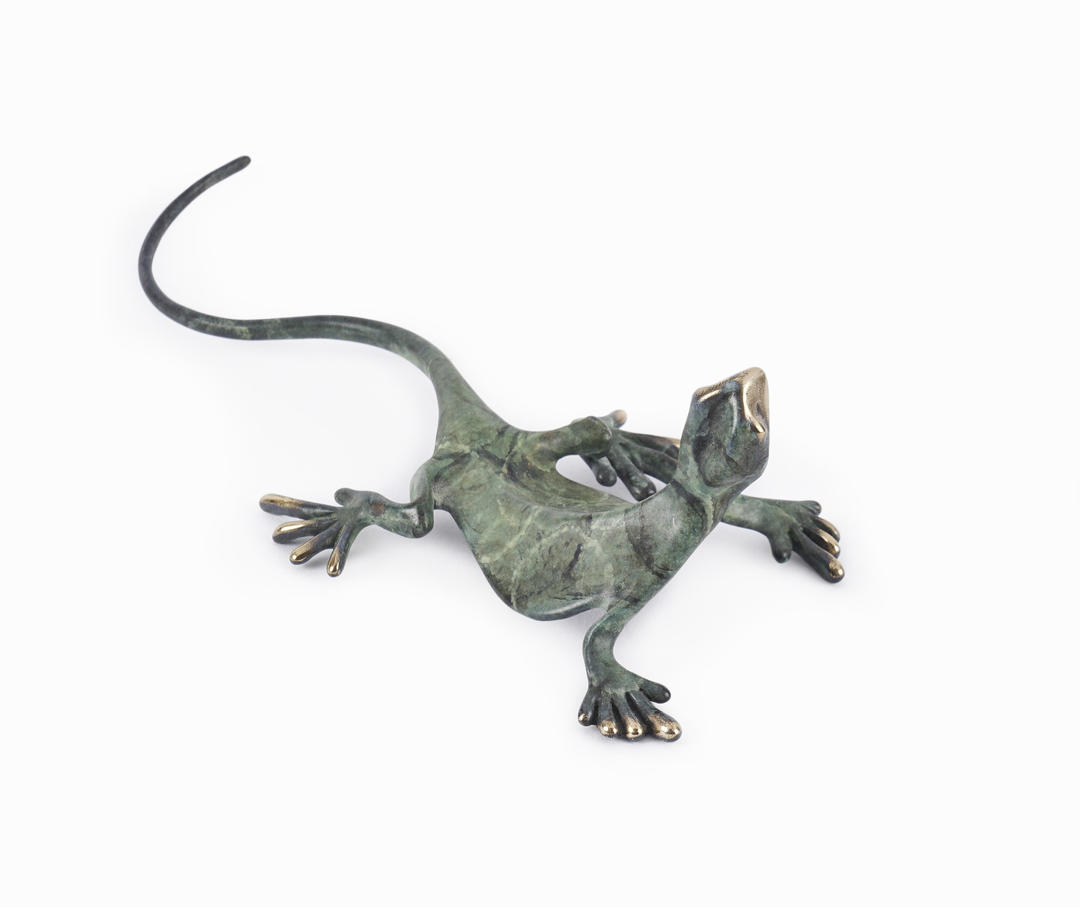 Michael Storey Bronze Miniature Lizard Sculpture Mid Century Modern ...