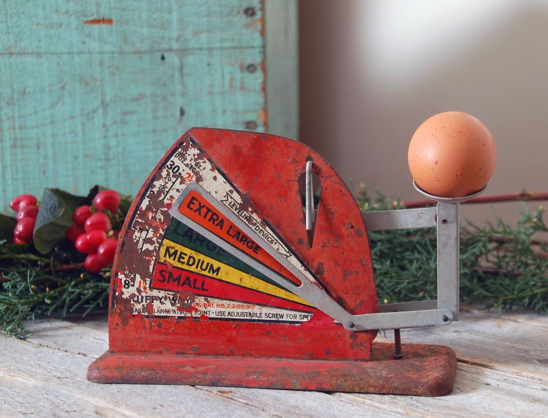 Vintage metal egg scale / Jiffy Way egg scale / egg sorter ...