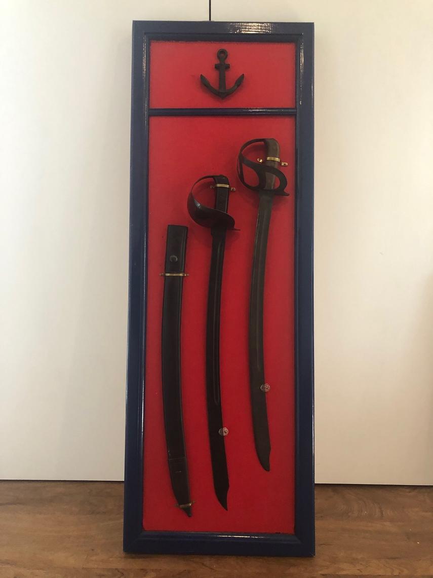 Cutlass Display, US Navy Model 1917 and Dutch Klewang, circa WWI ...