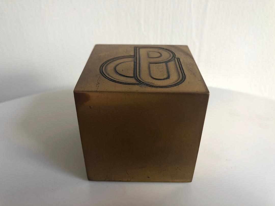 Rare Apple Computer CPU Solid Brass Cube Paperweight | Modern Design 20 ...