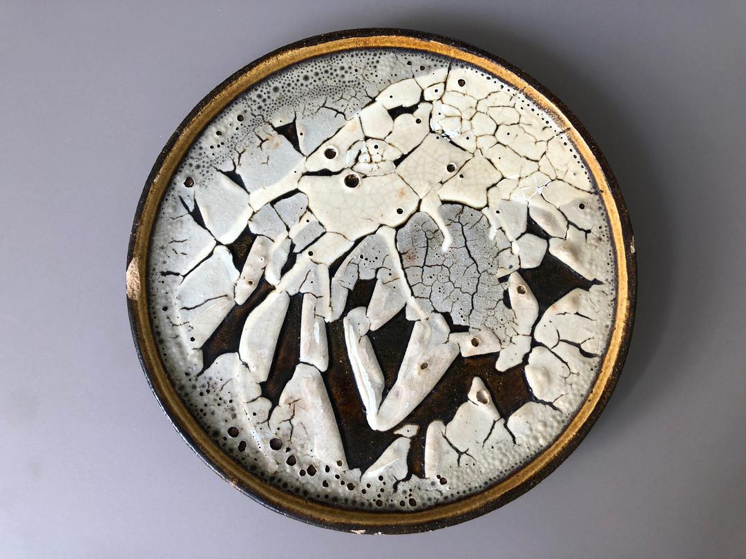 Studio Pottery Modernist Clay Painting Plate/Wall Art Plate | Modern ...