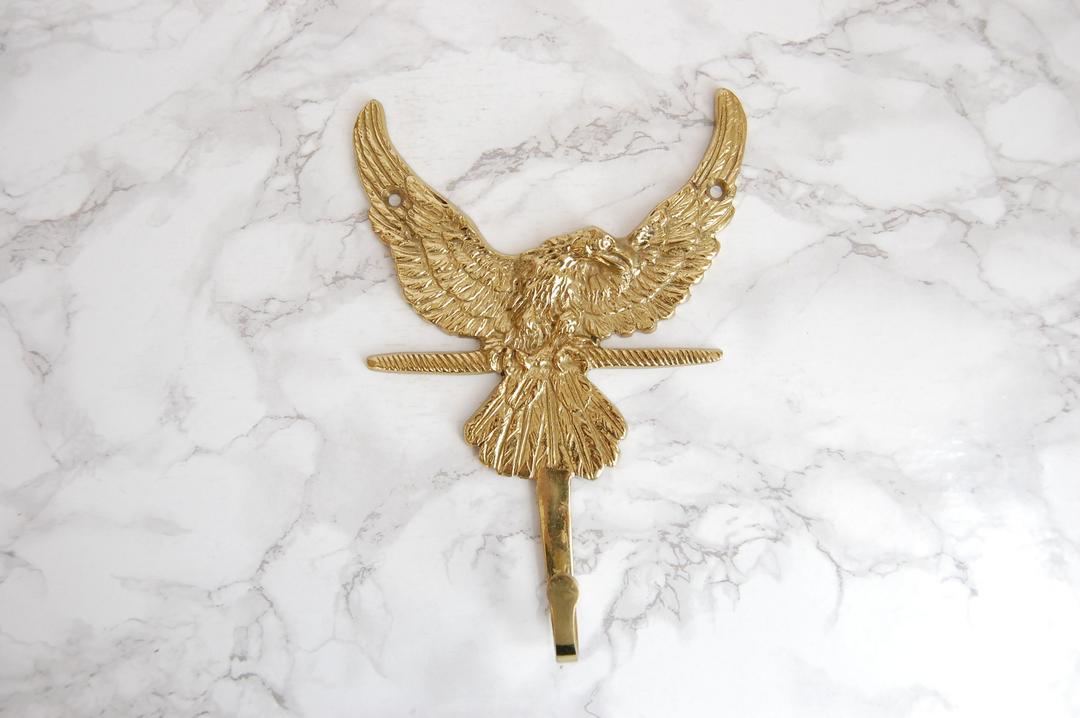 Vintage Brass Eagle Hook - Mid Century Brass Hook - | Pursuing Vintage ...