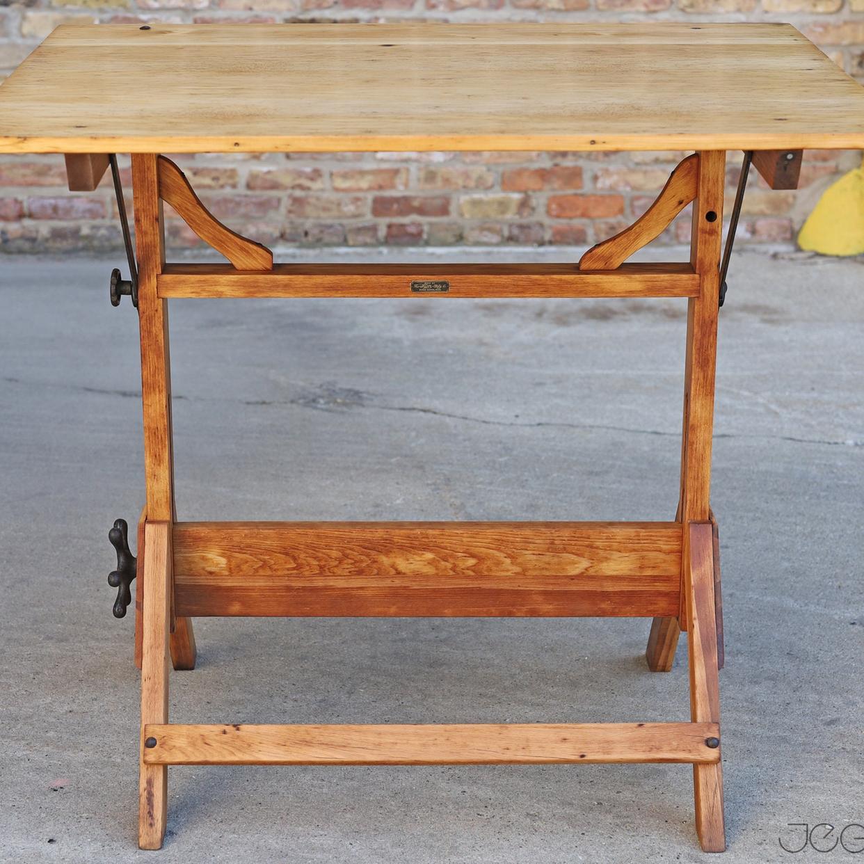 rare restored vintage drafting table by the Fritz | Jeglova Creative ...
