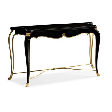 Caracole Modern Black and Gold the Avant Guard Console Table | 14th ...