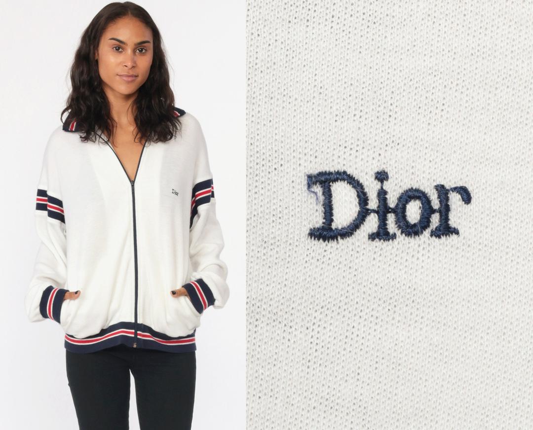 Track Jacket CHRISTIAN DIOR Jacket 80s Striped Jacket Zip Up | Shop ...