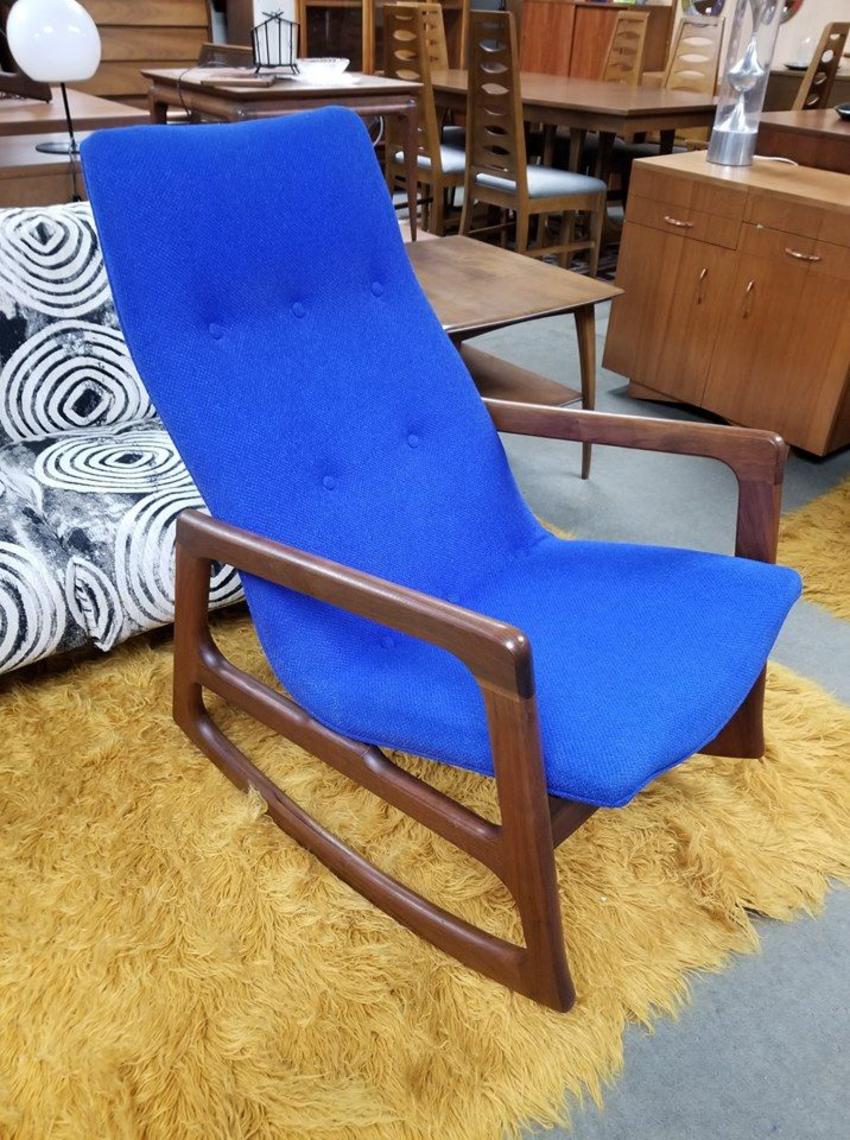 Mid-Century Modern Rocking chair by Adrian Pearsall | Peg Leg Vintage ...