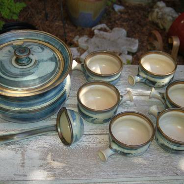 Signed John Dunlap, NW Pottery, 18 cup Blue Tones | Yesterday ...