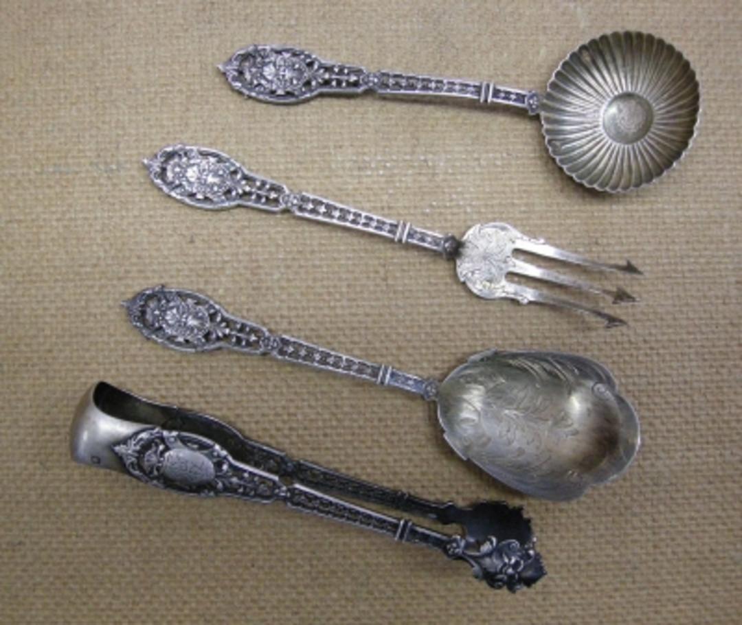 Edouard Ernie 4 Piece Set Antique Vermeil Circa1882 | Sturgis Antiques ...