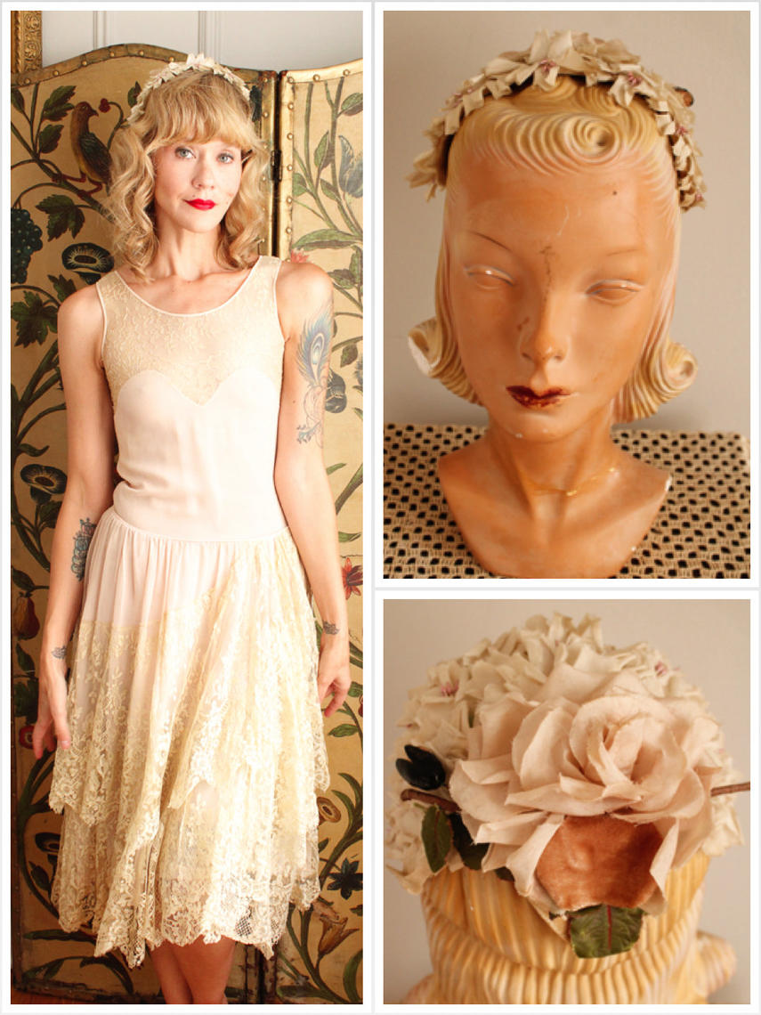 1940s Fascinator // Rose Whisper Fascinator // vintage 40s fascinator ...