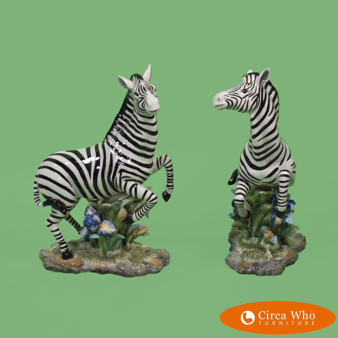 Pair of Italian Zebra Figures | Circa Who | West Palm Beach, FL