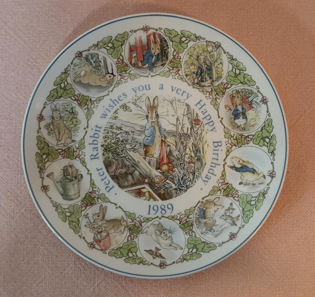 Vintage Beatrix Potter Nursery Ware 1989 Peter Rabbit Birthday Plate By ...