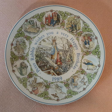 Vintage Beatrix Potter Nursery Ware 1989 Peter Rabbit Birthday | Over ...
