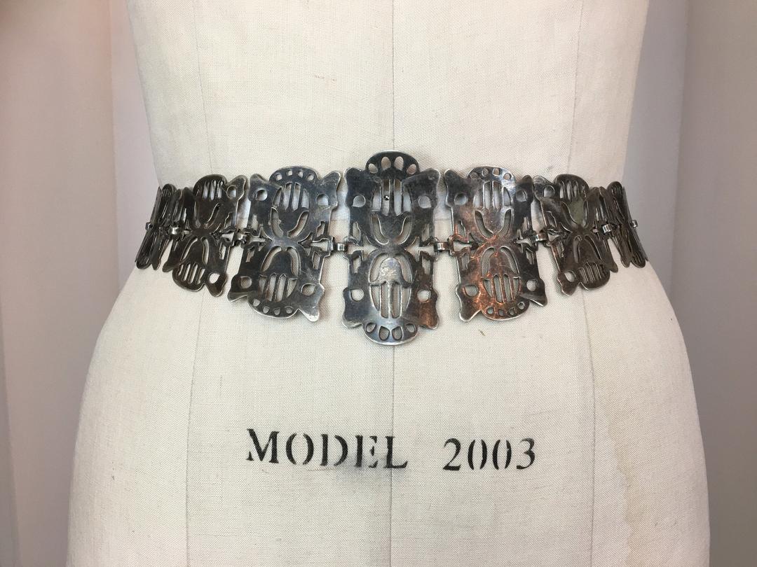 Victorian belt, antique nurse belt, arts and crafts style, art | Black ...