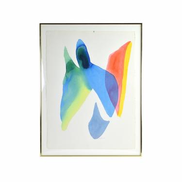 1978 Alice Baber Abstract Expressionist Color Stain Painting Signed ...