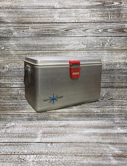 Vintage Silver Metal Cooler, Hamilton Skotch Skylander Cooler, Retro ...