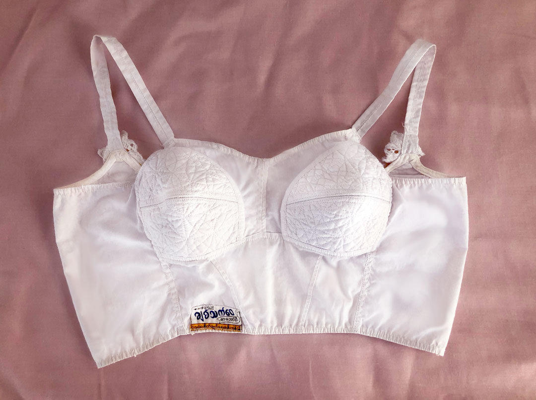 Vintage White Bra, Cotton Floral Appliques, Long Line Bullet Bra ...