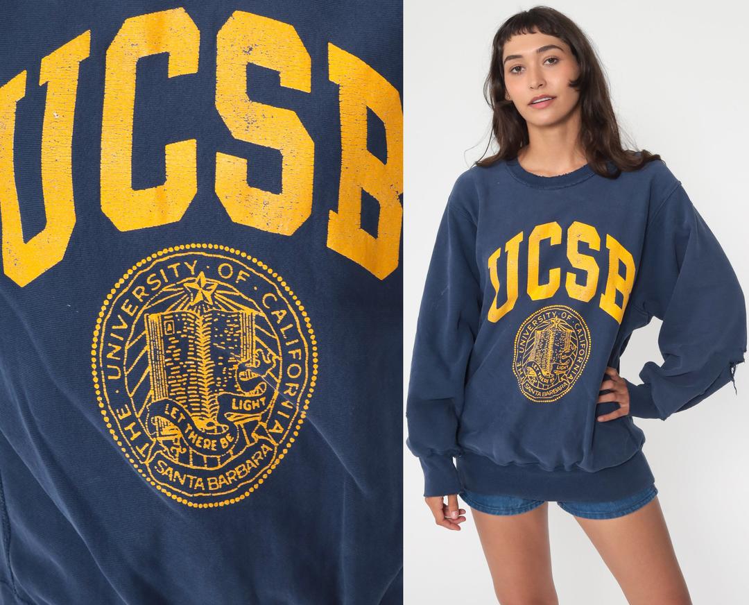 UCSB Sweatshirt University Santa Barbara 90s Graphic California College ...
