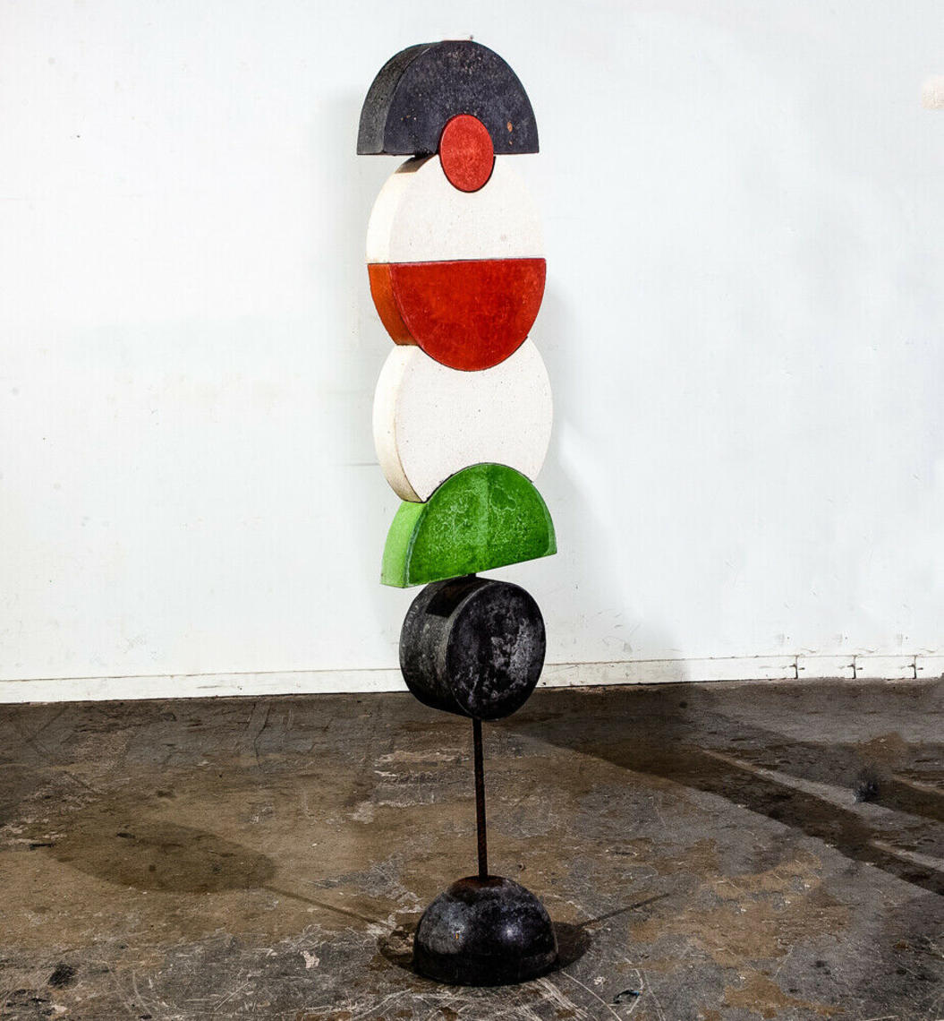 Mid Century Modern Sculpture Original Modular Art Abstract Shapes Metal ...