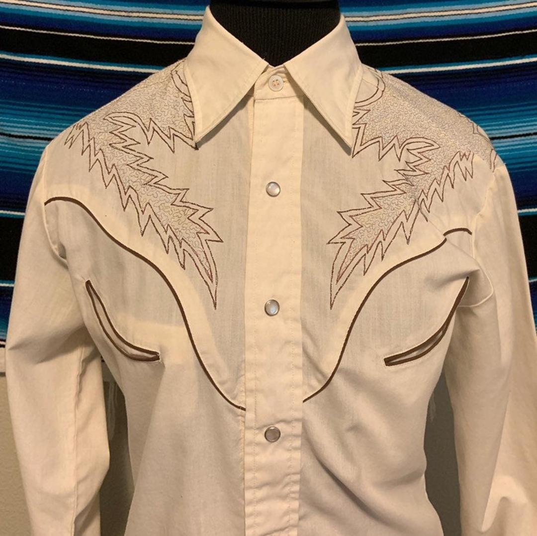 Vintage Rocking R Ranch Embroidered Western Shirt Pearl Snaps | Desert ...